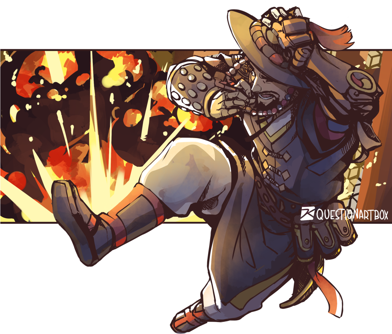 Download Overwatch Mccree Magistrate Skin Fanart - HD Transparent PNG ...