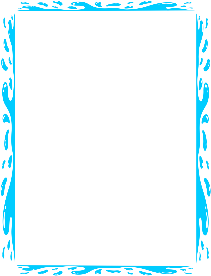 Download Splashy Water Border Page - Water Border Clipart - HD ...
