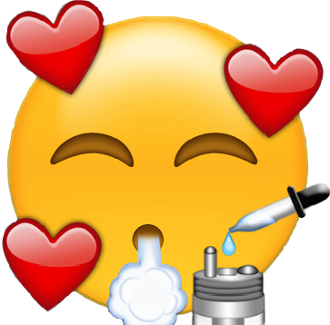 Download HD Vape Emoji Love Vaping Heart Hearts - Emoji Vaper ...