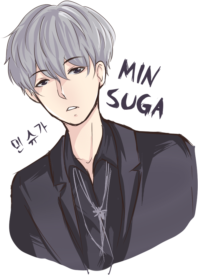 Download HD Suga Drawing Fanart - Suga Drawing Transparent PNG Image ...