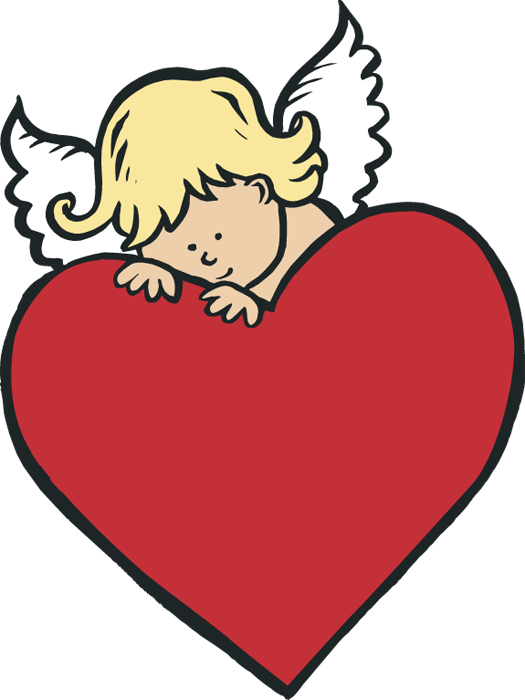 Download Cupid Hiding Behind Heart - Cupid Clipart - HD Transparent PNG ...