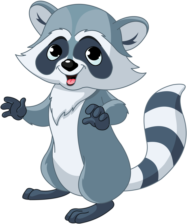 Download HD Animals - Cartoon Raccoon Transparent PNG Image - NicePNG.com