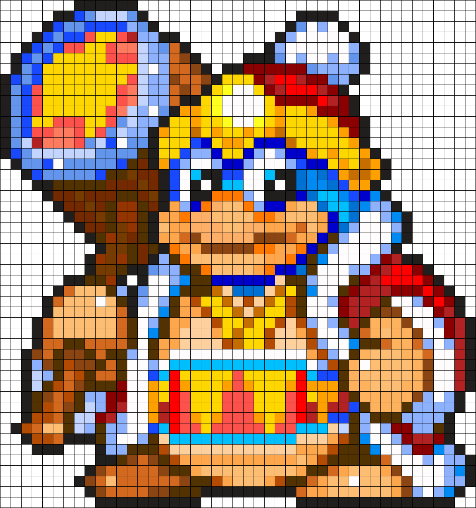 Download HD King Dedede Perler Bead Pattern / Bead Sprite - King Dedede ...
