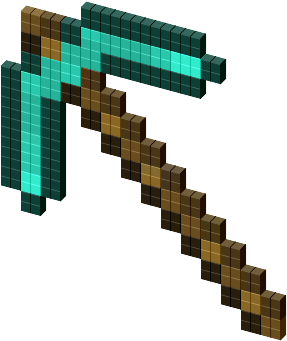 Download Minecraft Diamond Pickaxe Rl - HD Transparent PNG - NicePNG.com
