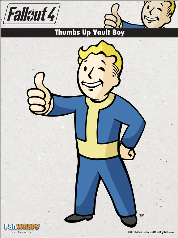 Download Pip Boy Thumbs Up Png - Fallout 4 Vault Boy - HD Transparent ...