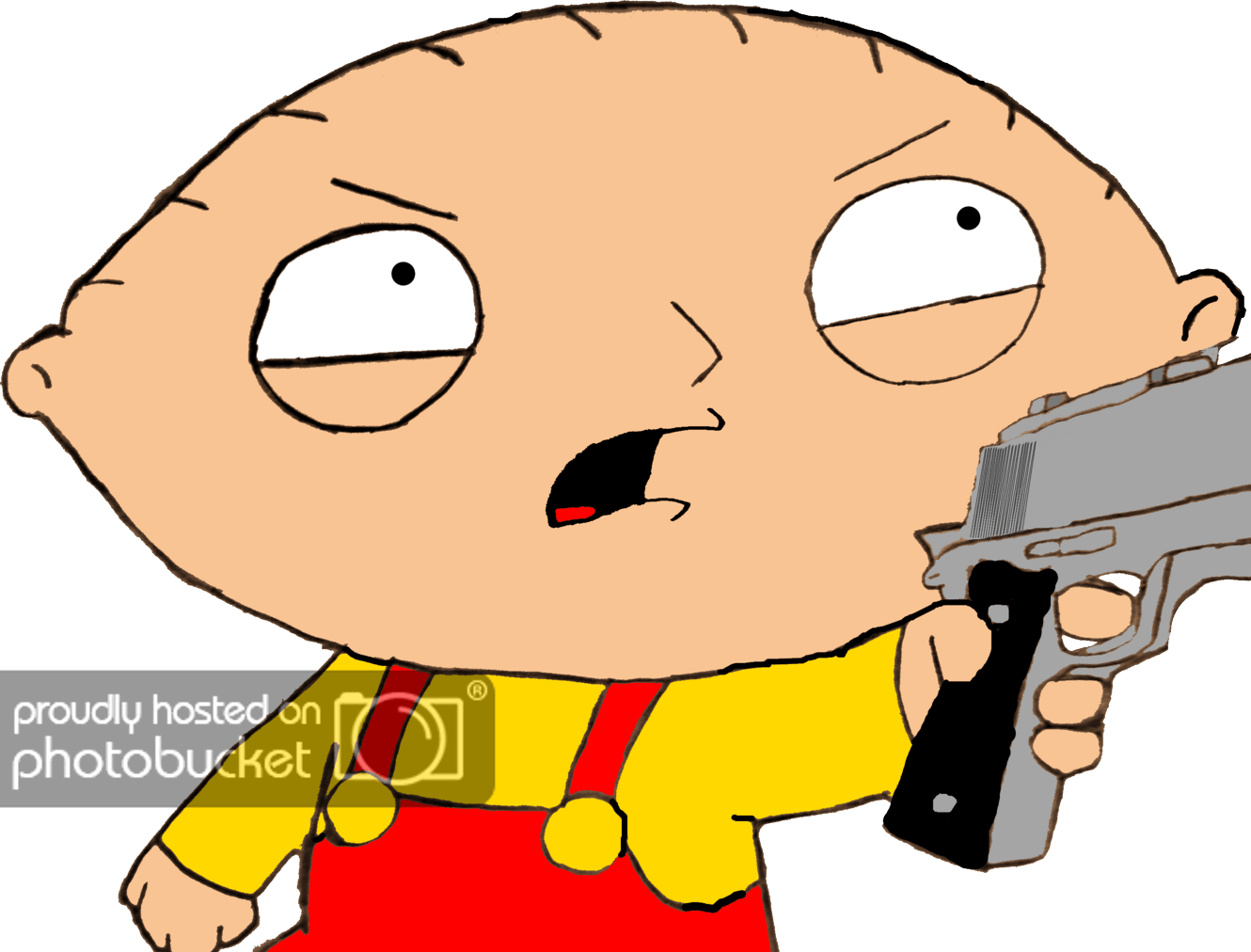 Download HD Stewie Griffin With Gun Transparent PNG Image - NicePNG.com