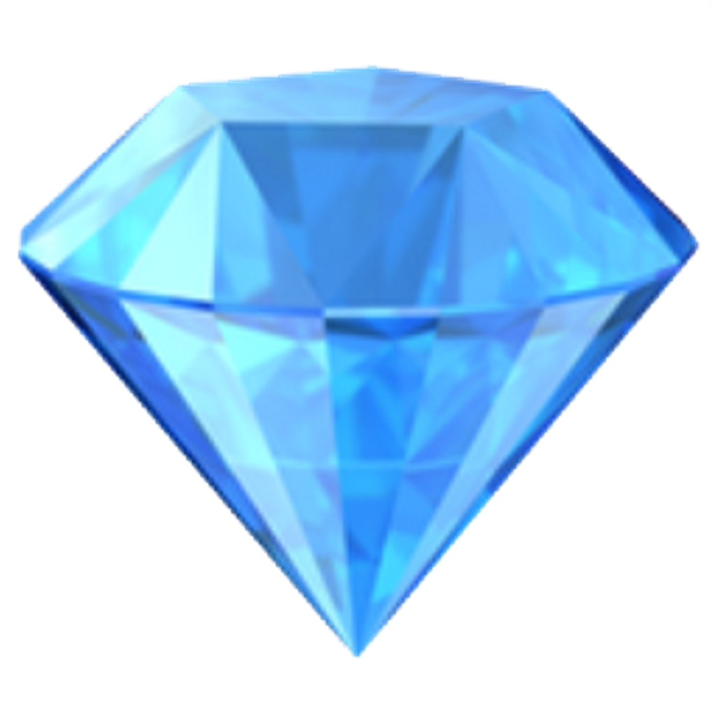 Download HD Diamond Brilliant Blue Emoji - Iphone Emoji 💎 Transparent ...