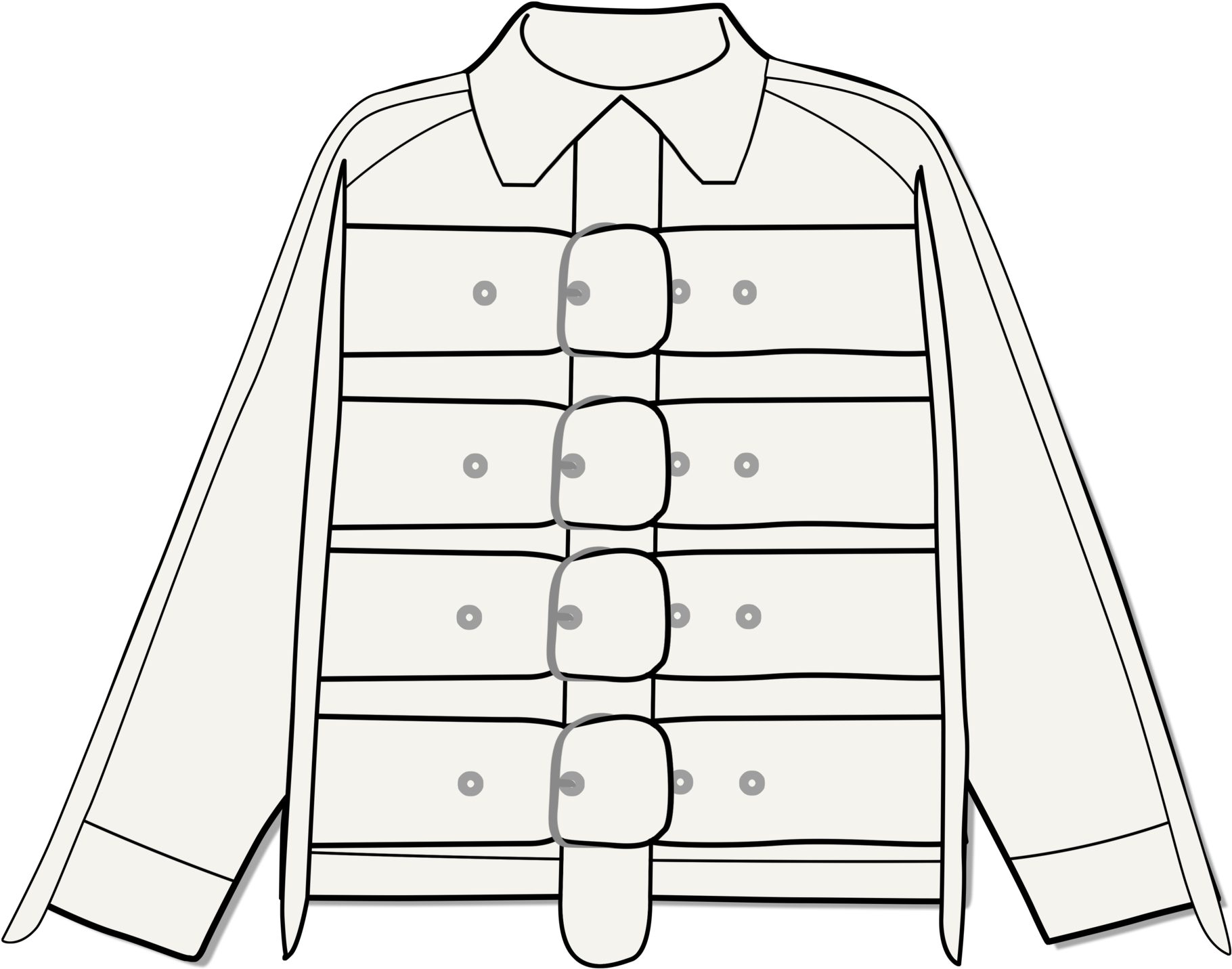 Download HD Straight Jacket - Line Art Transparent PNG Image - NicePNG.com
