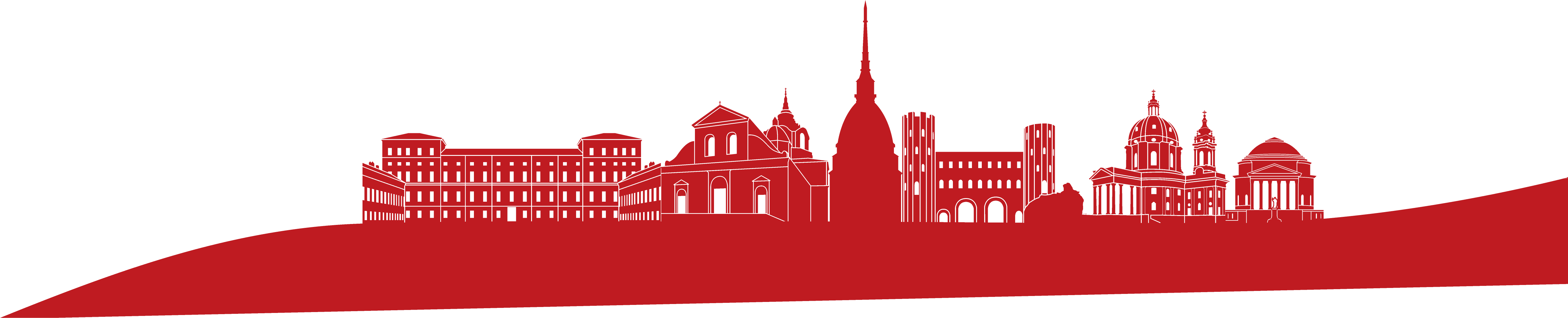 Download HD Skyline Torino Png - Turin Skyline In Black Watercolor On ...