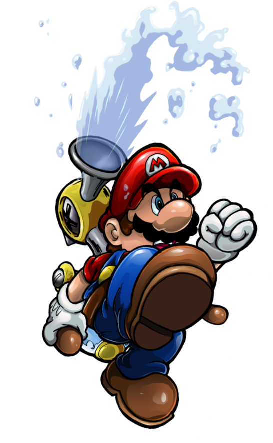 Download HD Mario And Fludd Super Mario Sunshine, Super Mario Bros ...