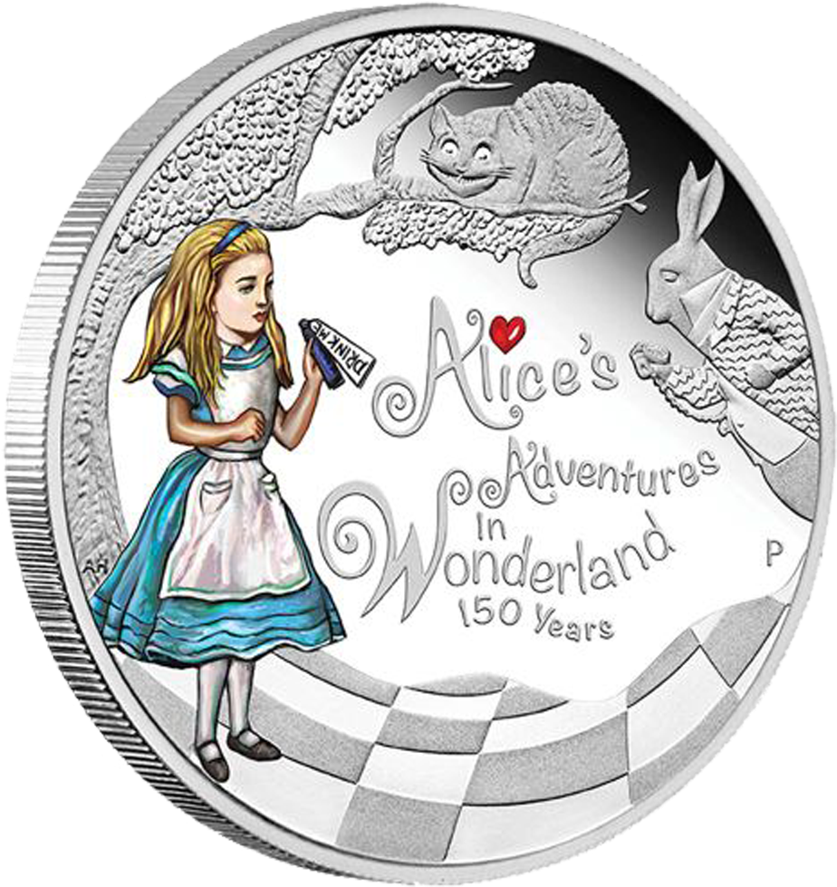 Download Disney Alice In Wonderland Silver Coin - HD Transparent PNG ...