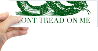 Download HD Dont Tread On Me Gadsden Flag Libertarian Merch - Bumper ...