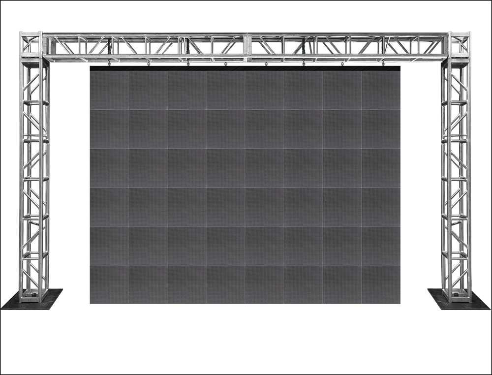 Download Led Video Wall Truss - HD Transparent PNG - NicePNG.com