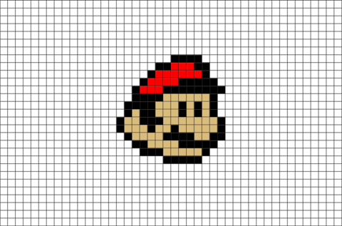 Download Mario Face Pixel Art - Pdp Pixel Pals - Nintendo - Raccoon ...