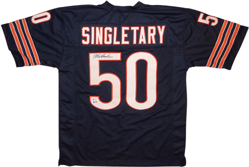 Download HD Mike Singletary Autographed Chicago Bears Jersey Inscribed ...