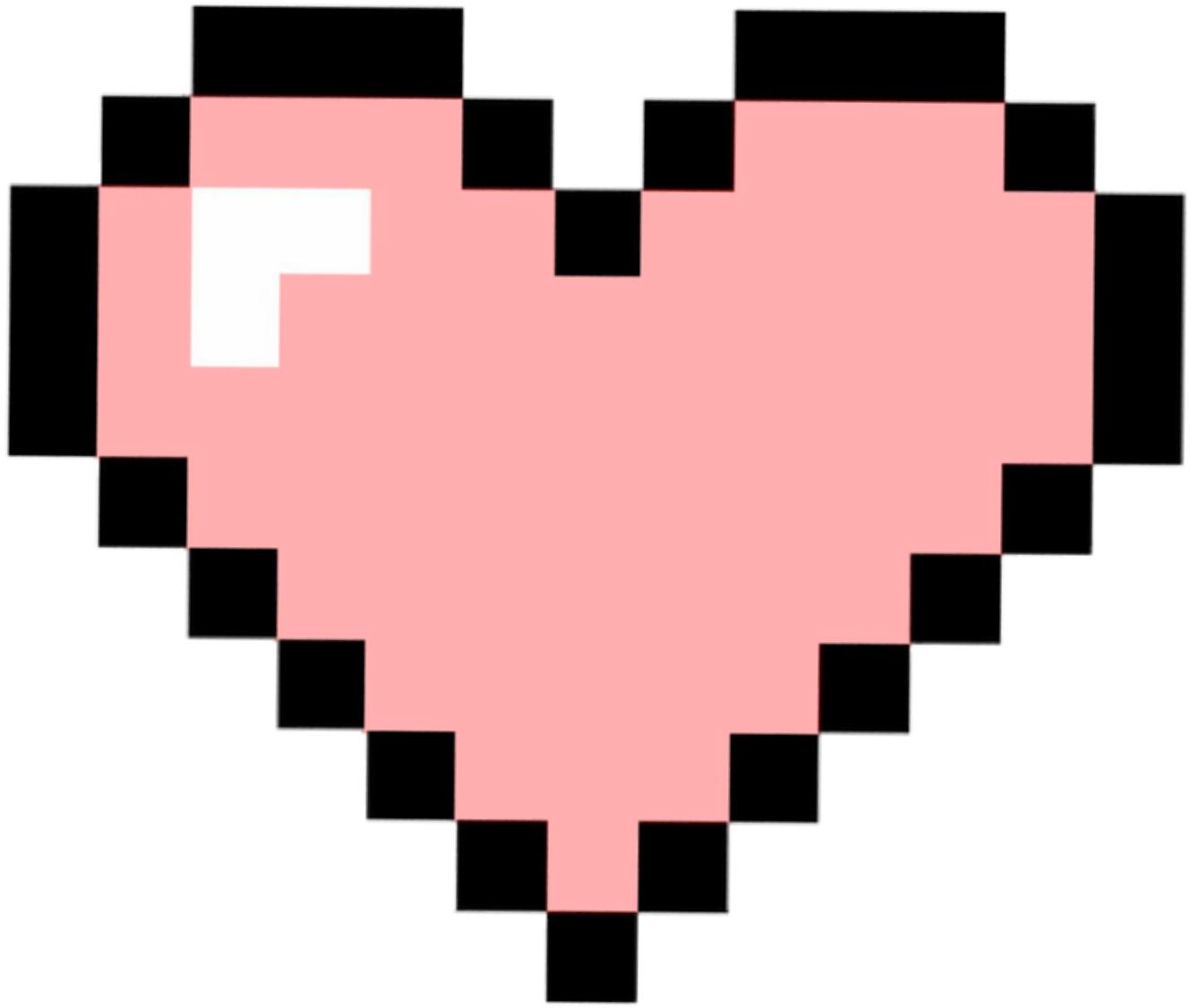 Download Edit Overlay Tumblr Heart - 8 Bit Heart Png - HD Transparent ...