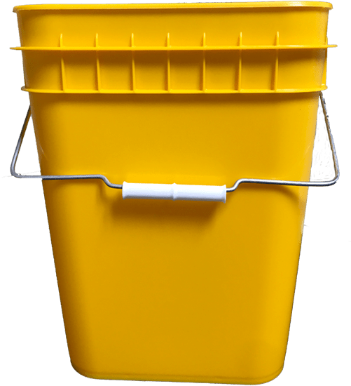 Download 4 Gallon Square Container Yellow - Container - HD Transparent ...