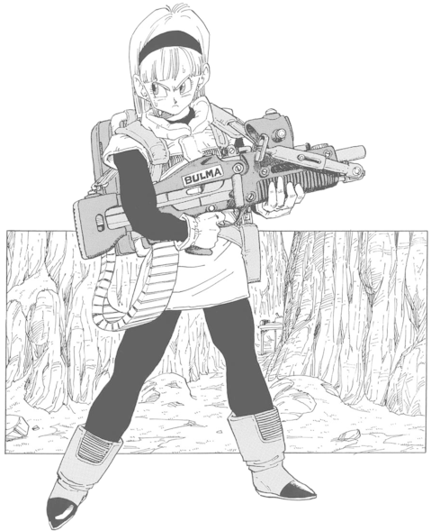 Download HD Bulma, Gun, And Manga Image - Bulma Dragon Ball Z Manga ...