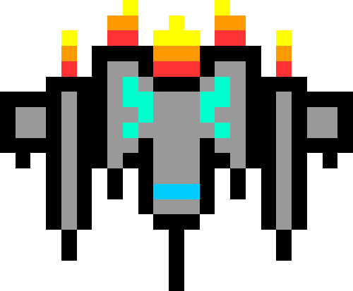 Download Preview - Spaceship Pixel Art - HD Transparent PNG - NicePNG.com
