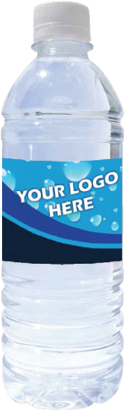 Download 9oz Water Bottle With Blue Water Bubble Label Saying - Bottled ...