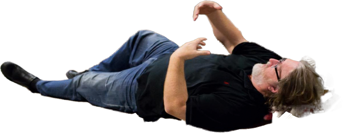 Download HD Gabe Newell Laying Down - People Lying Down Png Transparent ...