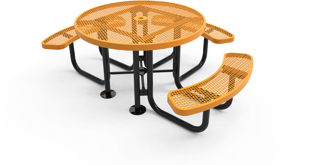 Download Expanded Metal Ada Round Picnic Table - Picnic Table - HD ...