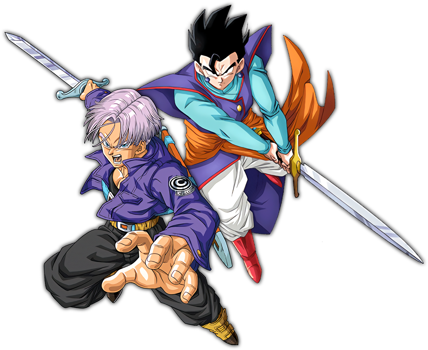 Download Trunks Gohan Swordsmen - Gohan Y Trunks Png - HD Transparent ...