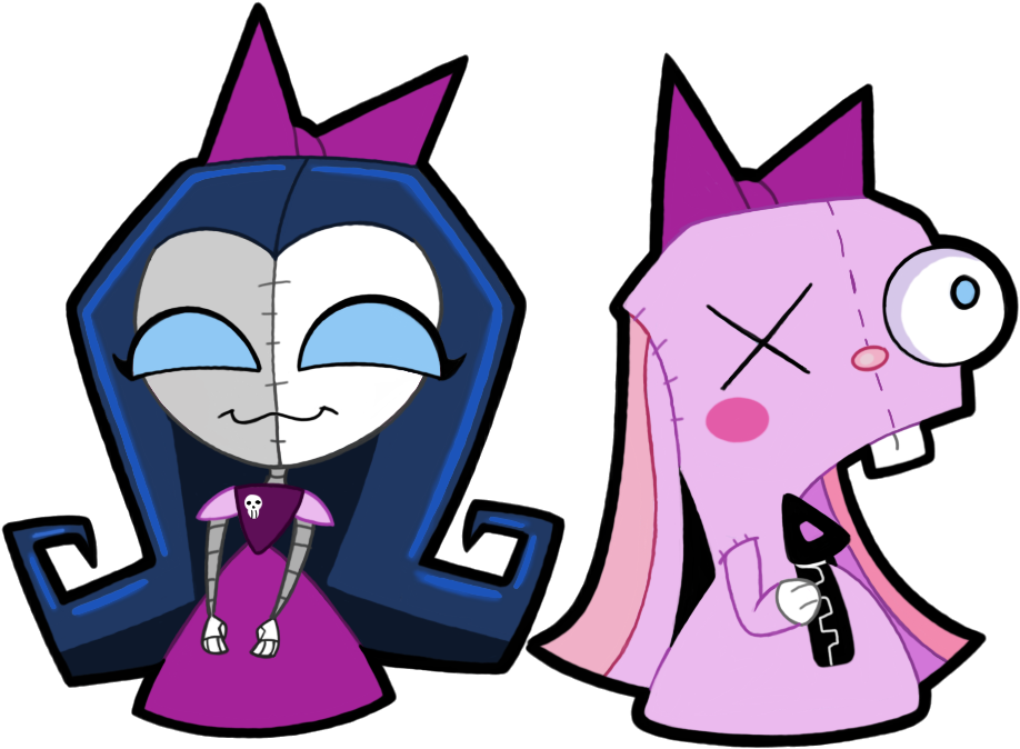 Download Image Transparent Library Drawing Robots Invader Zim - Invader ...