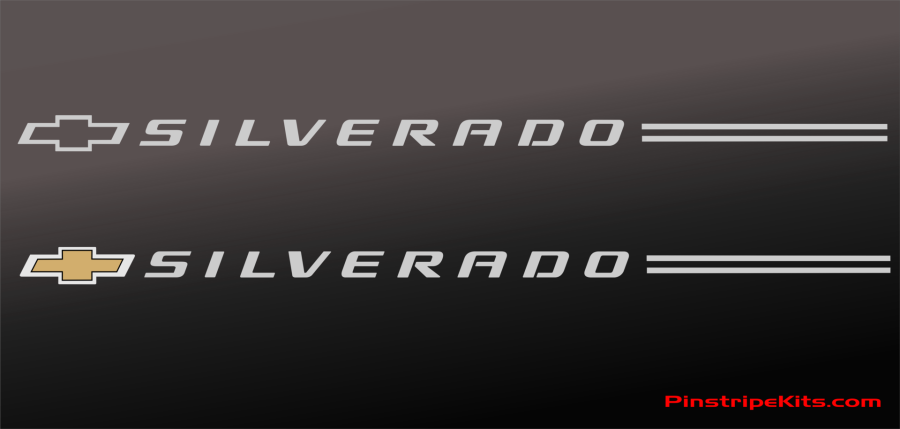 Download HD Chevrolet Silverado Vinyl Logo With Name Decal Pinstripe ...