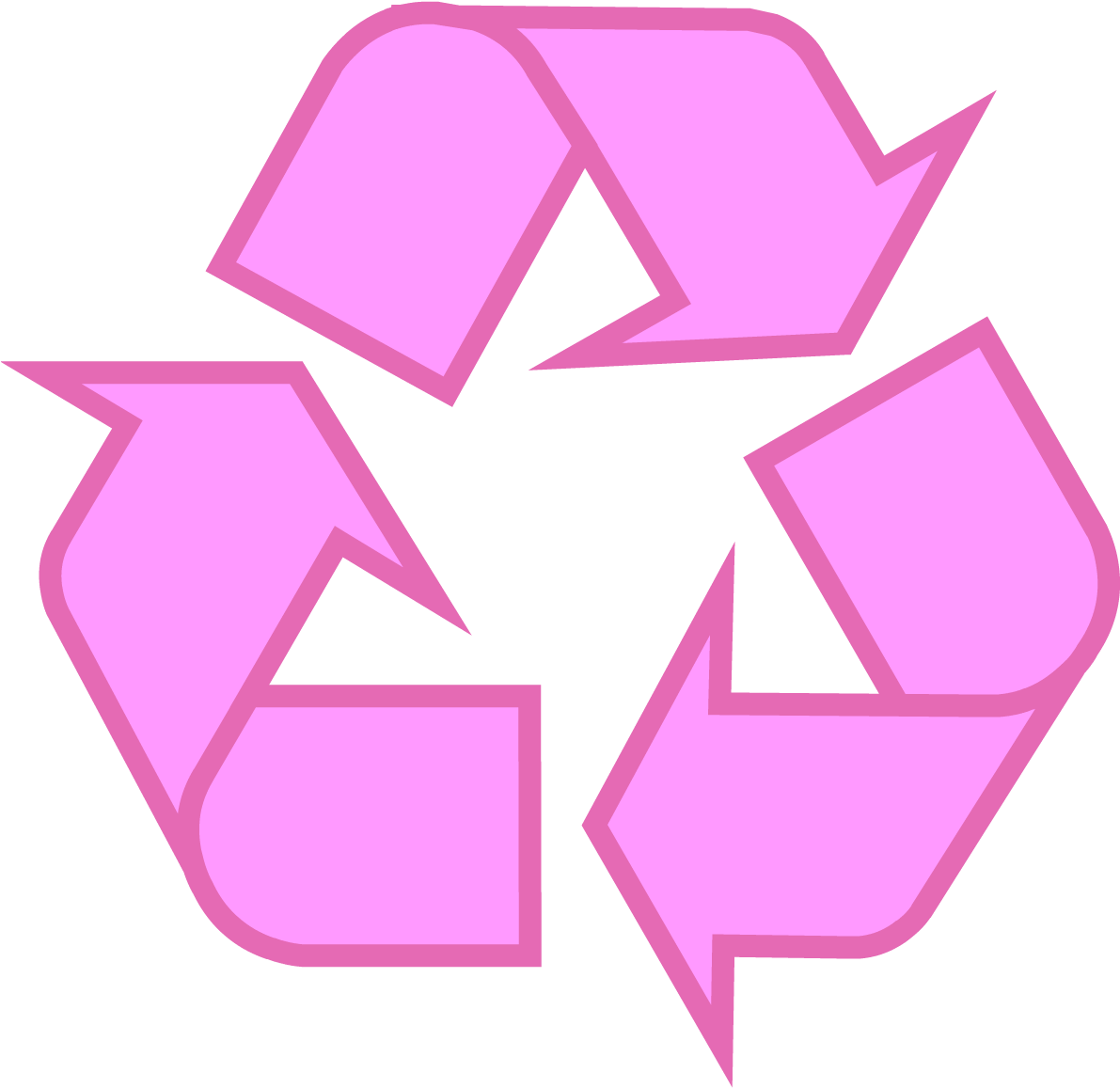 Download Pink Recycling Symbol - Reduce Reuse Recycle Diagram - HD ...
