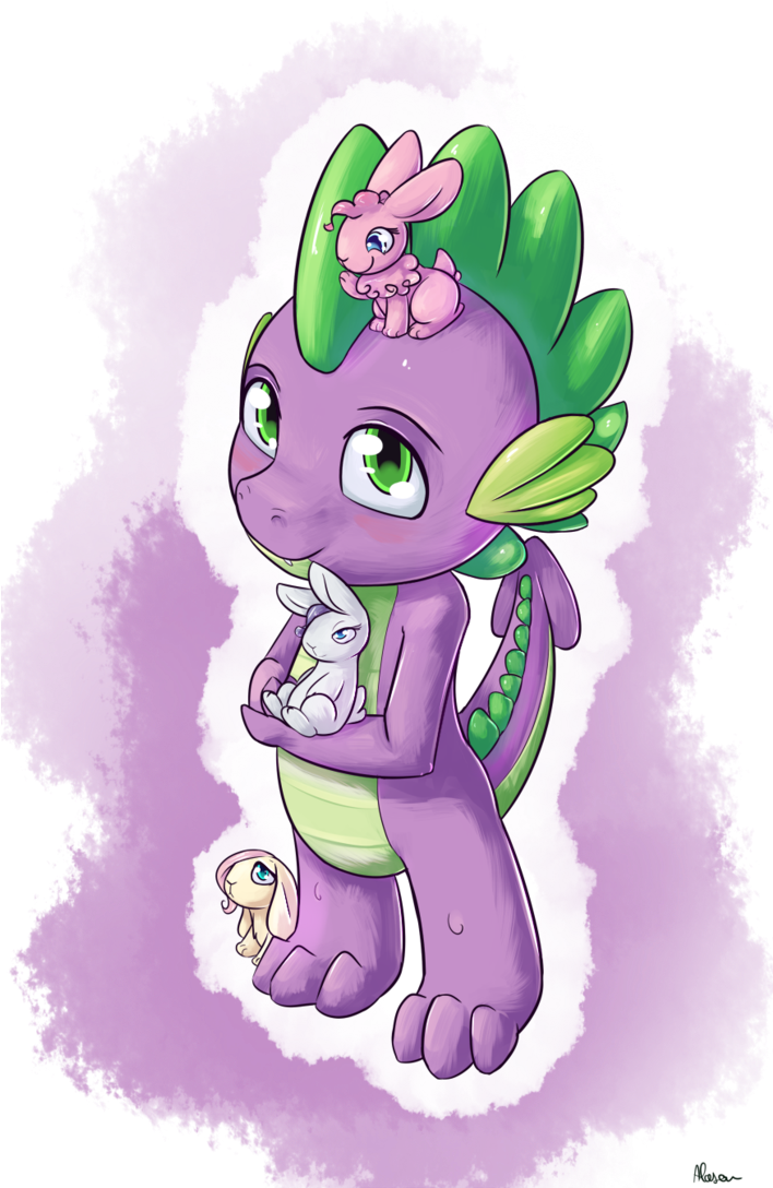 Download HD Spike The Bunny Hoarder By Alasou - Spike Transparent PNG ...