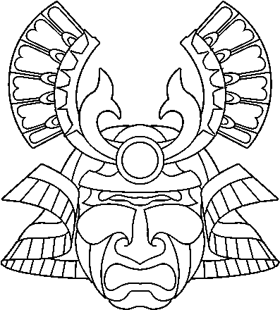 Download Samurai Mask Coloring Pages 2 By Amber - Chinese Mask Coloring ...