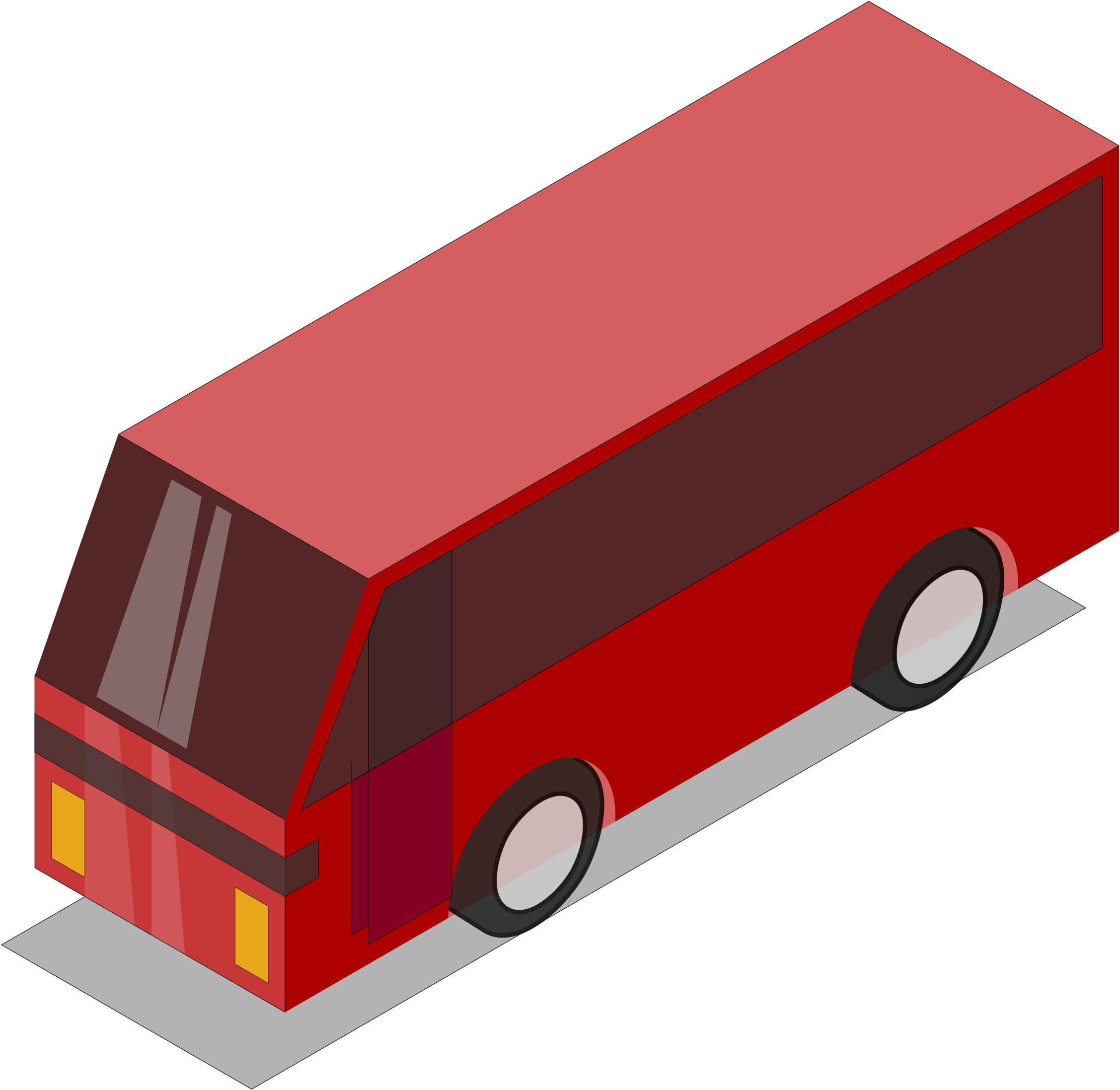 Download HD This Free Icons Png Design Of 3d Isometric Red Bus ...
