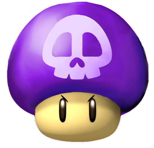 Download HD Poison Mushroom Super Mario Transparent PNG Image - NicePNG.com