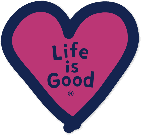 Download HD Heart Lig Die Cut Sticker - Life Is Good Yellow Transparent ...