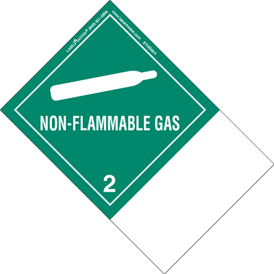 Download Non-flammable Gas Label, Blank, Paper, Extended Tab - Non ...