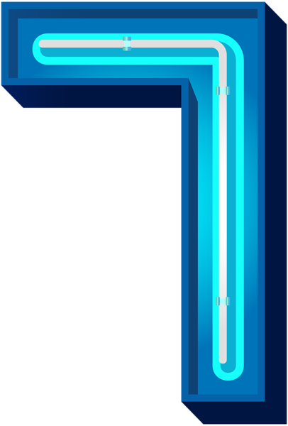 Download Number Seven Blue Neon Png Clip - Neon Blue Numbers Png - HD ...