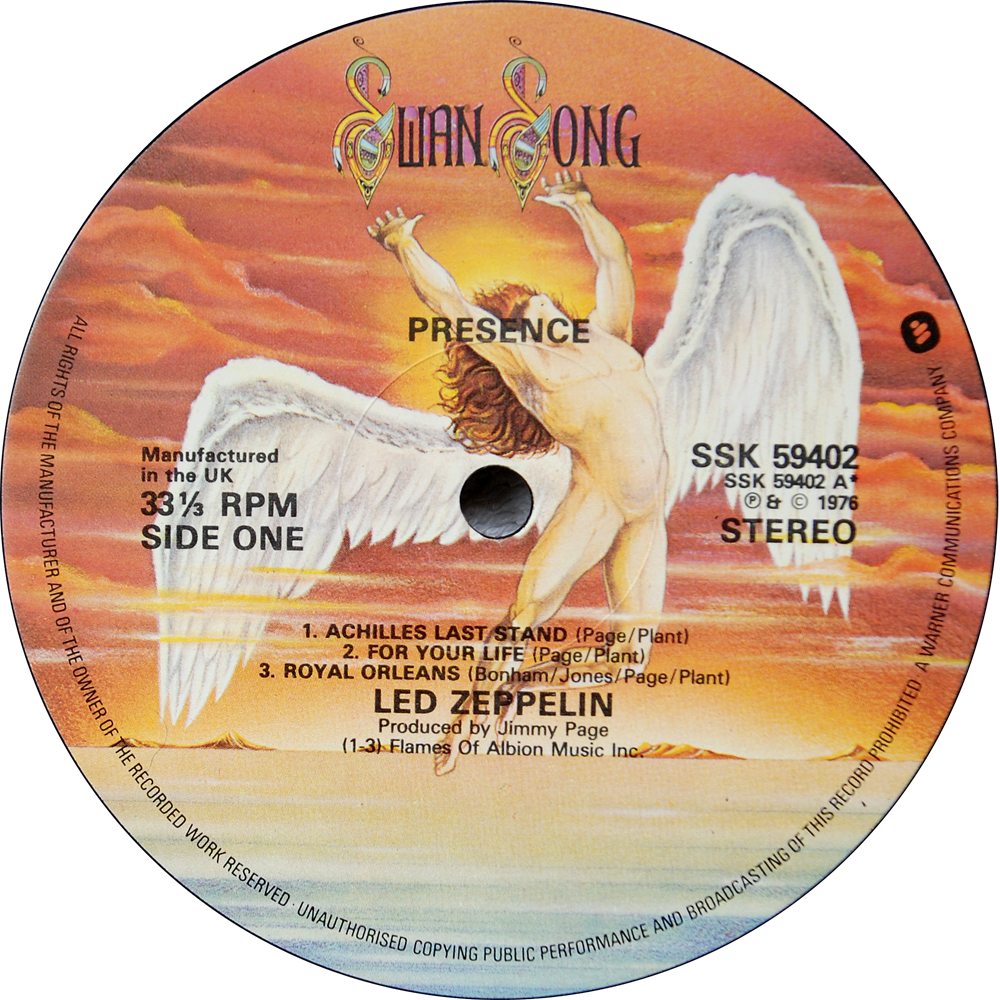 Download HD The - Led Zeppelin Vinyl Label Transparent PNG Image ...