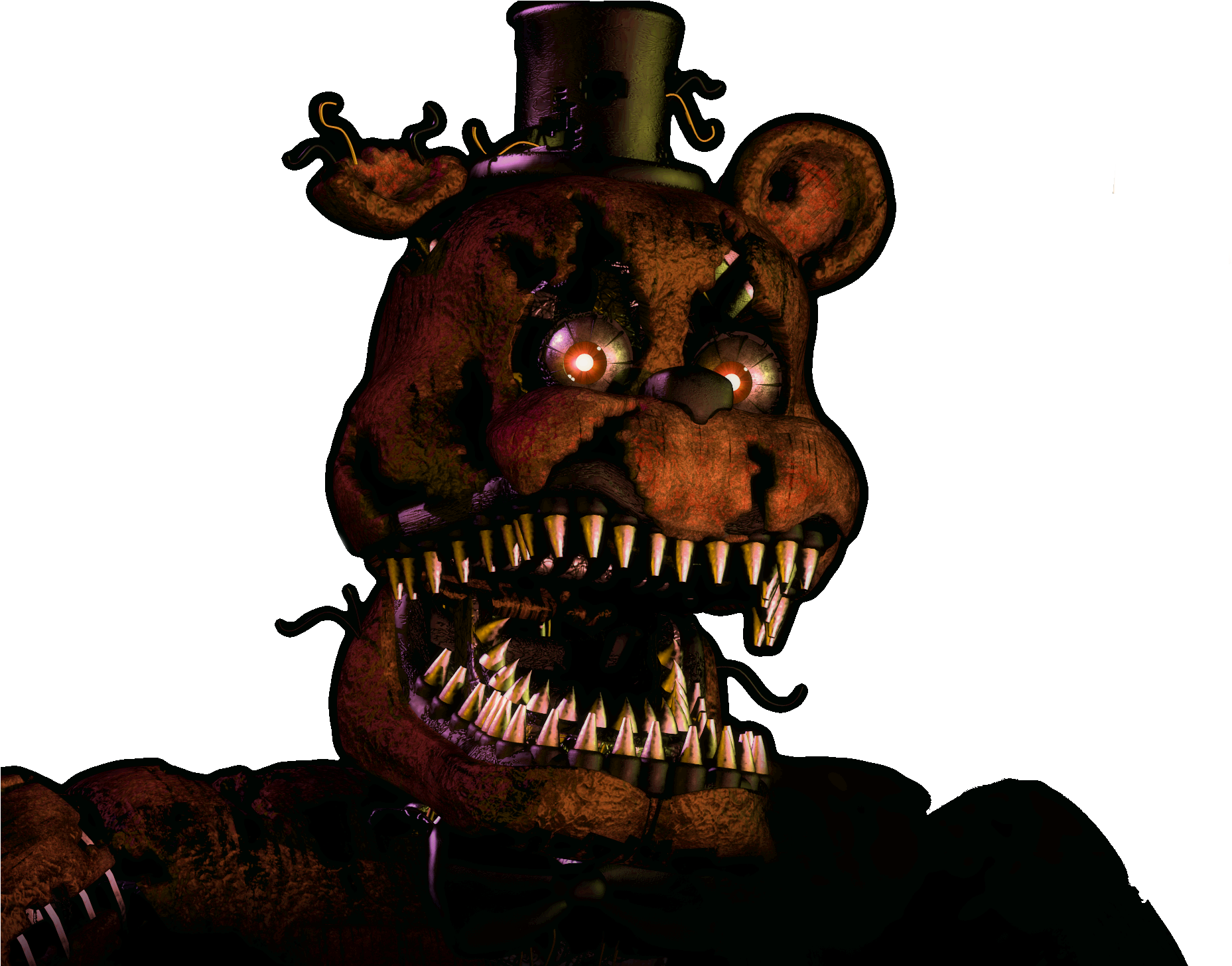 Download How To Draw Nightmare Freddy Fazbear, Step By Step, - HD ...