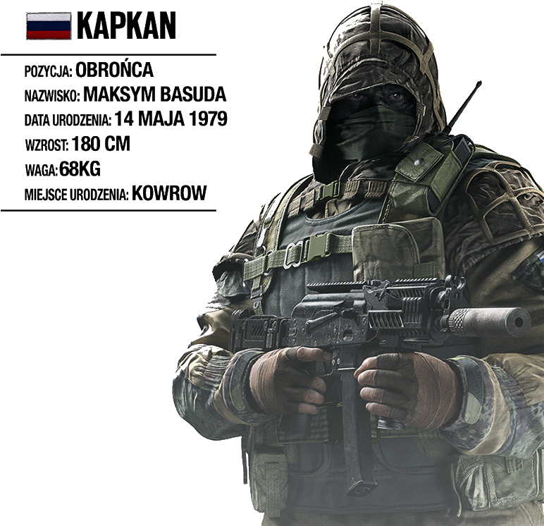 Download HD Rainbow Six Siege Kapkan Transparent PNG Image - NicePNG.com