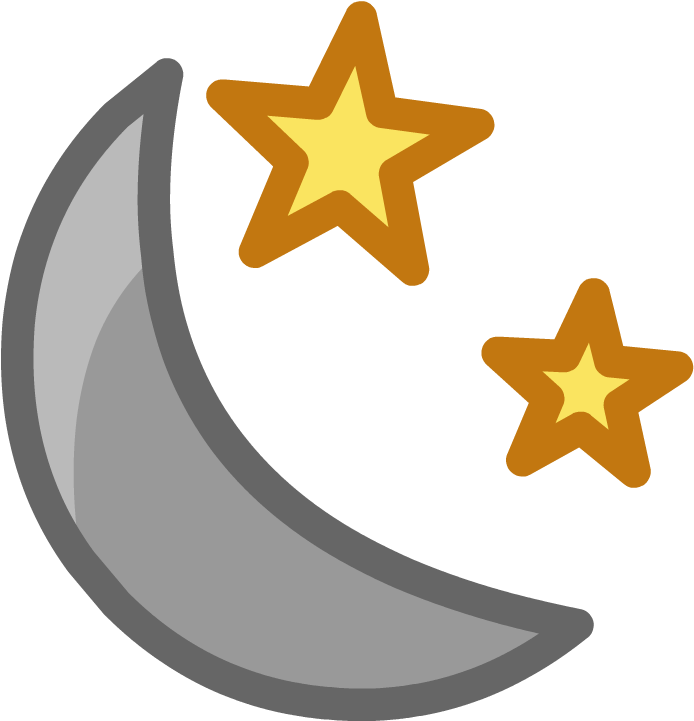 Night Emoticon - Stars Outline PNG image free download - DWPNG.com