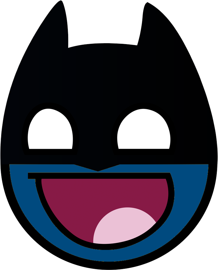 Download HD Awesome Face Batman - Batman Emoticon Transparent PNG Image ...