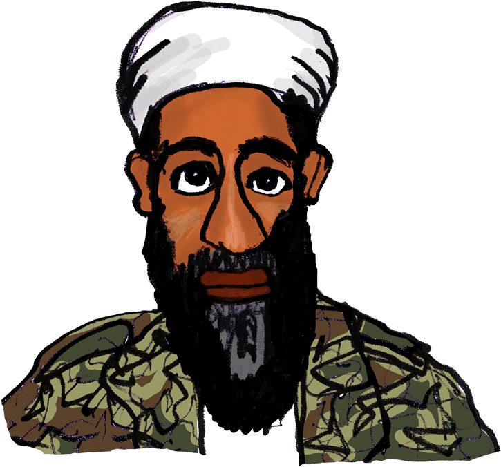 Download HD Osama Bin Laden Png - Osama Bin Laden Cartoon Drawing ...