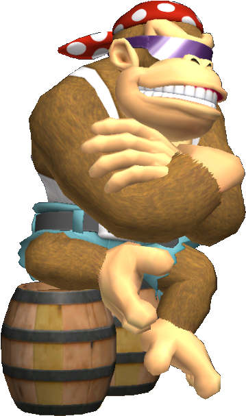 Download HD Funky Kong Brawl - Mario Kart Wii Funky Kong Png ...