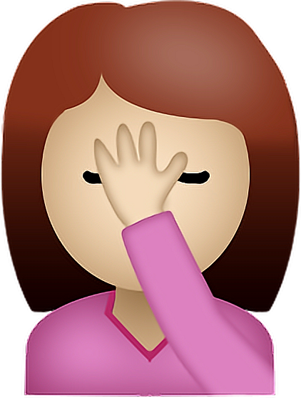 Download HD Report Abuse - Emoji Girl Face Palm Transparent PNG Image ...