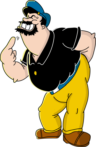 Download HD Popeye Brutus 2 Png - Popeye And Bluto Transparent PNG ...