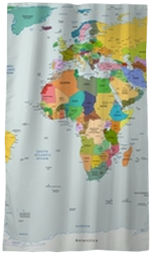 Download Global Political Map Of The World, Vector Blackout - World Map ...