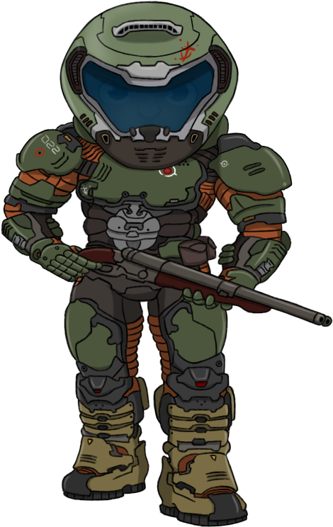 Download Svg Royalty Free Stock Doom Transparent Doomguy - Chibi ...