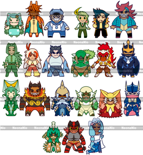 Download HD Every Starter Pokemons Chibi Gijinka - Pokemon Starter ...