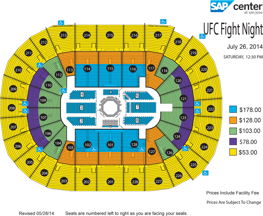 Download HD View Seating Chart - Mma Sap Center Seating Transparent PNG ...